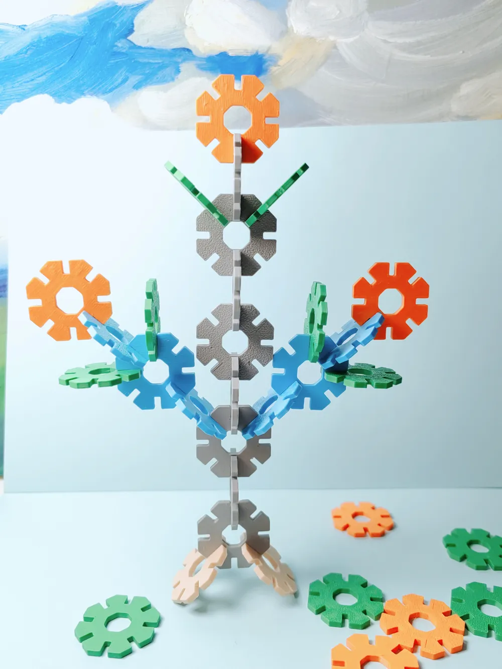 Polygonal Snowflake Interlocking Puzzle Pieces - Free 3D Print Model ...