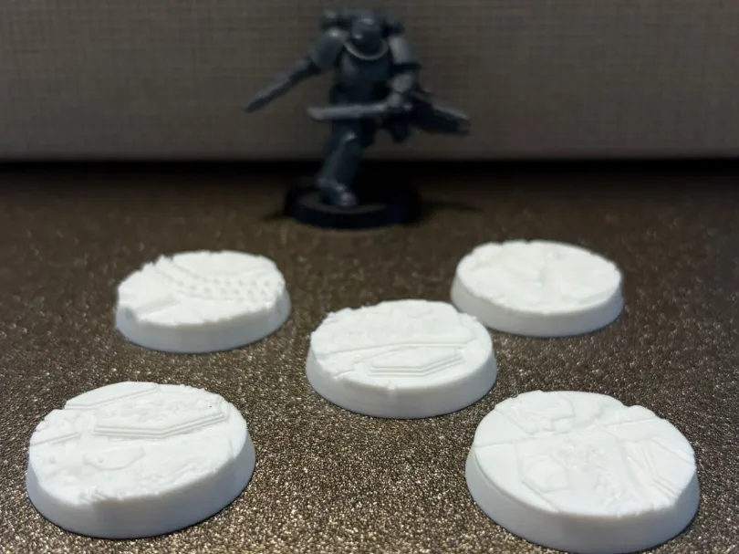 32 mm Base Set 2 Necron Style (5 Variants) - Free 3D Print Model ...