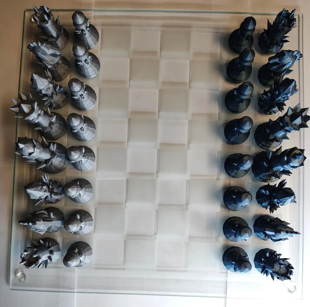 Ice Crystal Chess Set - Free 3D Print Model - MakerWorld