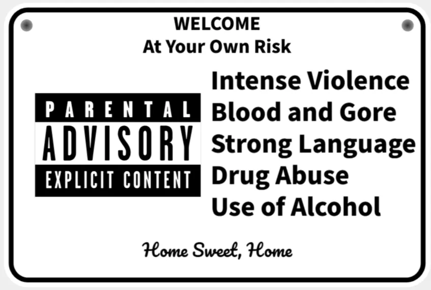 Parental advisory explicit content home sign by user_3320747995 ...
