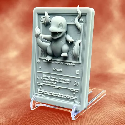 Charmander 3D Printable Pokémon Card; Pokemon TCG - Free 3D Print Model ...