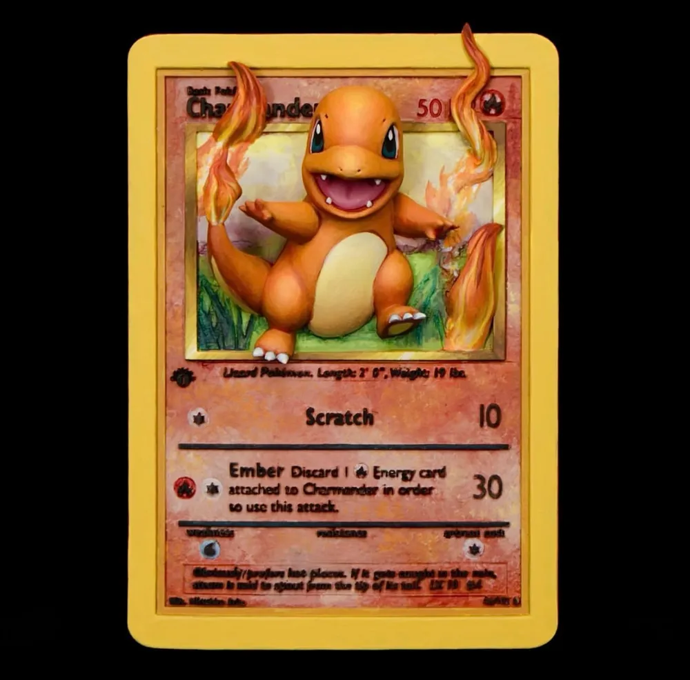 Charmander 3D Printable Pokémon Card; Pokemon TCG - Free 3D Print Model ...