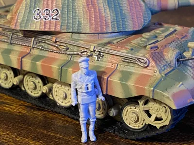 1:72 German Tank Commander - Free 3D Print Model - MakerWorld