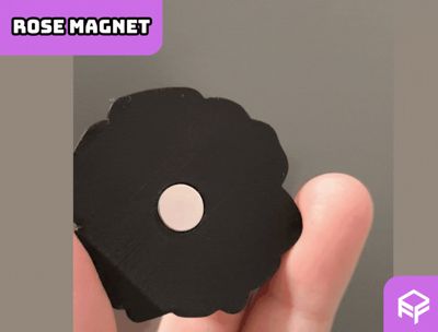 Rose magnet - Free 3D Print Model - MakerWorld