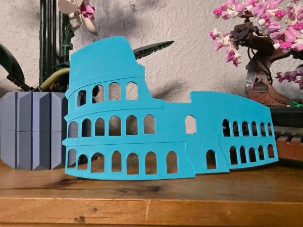 Minimalist Colosseum Silhouette - Free 3D Print Model - MakerWorld