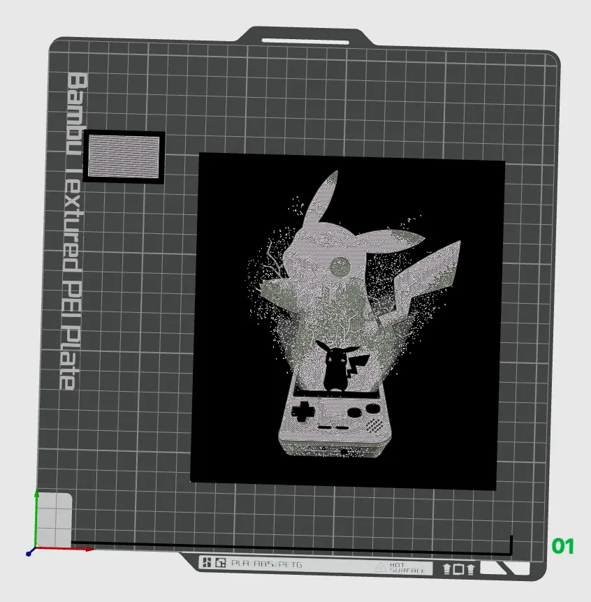 Pikachu Gameboy Wall Art / 2d art / HueForge by 3D Prints This Week ...