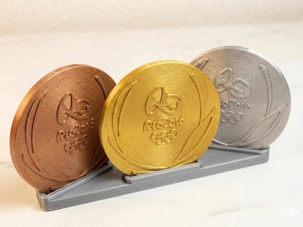 Rio 2016 Olympic Medal - Free 3D Print Model - MakerWorld