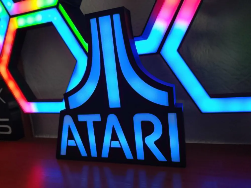 ATARI RGB LED Lamp - Free 3D Print Model - MakerWorld