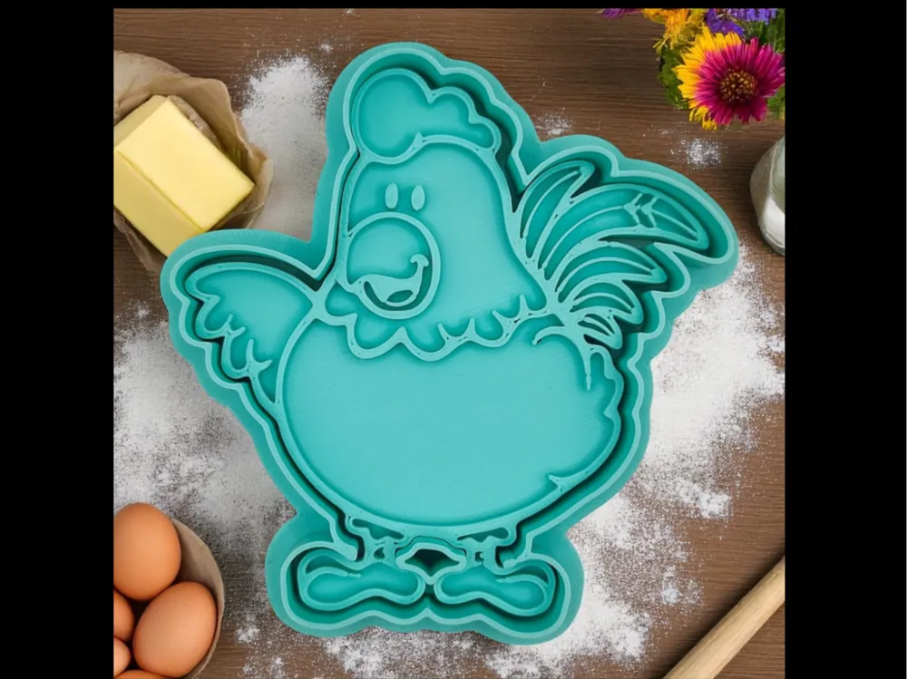 Hen cookie cutter by SkampyCraft MakerWorld: Download Free 3D Models