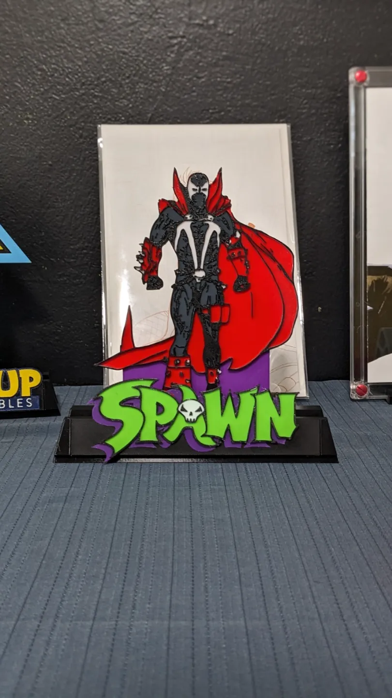 Classic Spawn Comic Book Stand - Wall Mount and Desktop - Free 3D Print ...