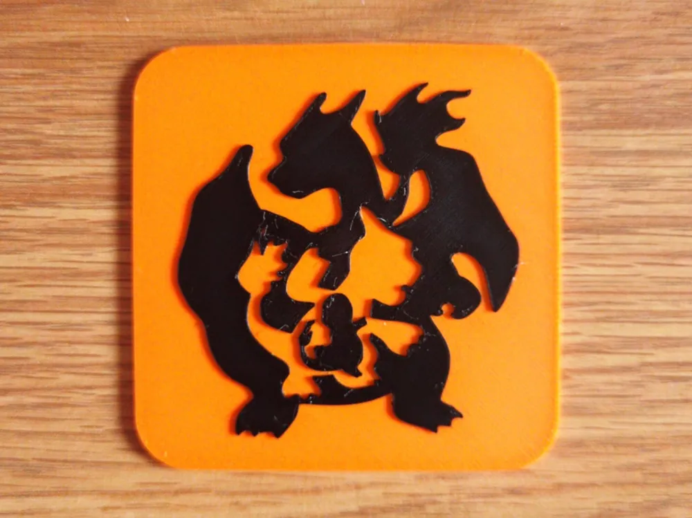 Charmander Evolution Badge by ARTICAT - MakerWorld