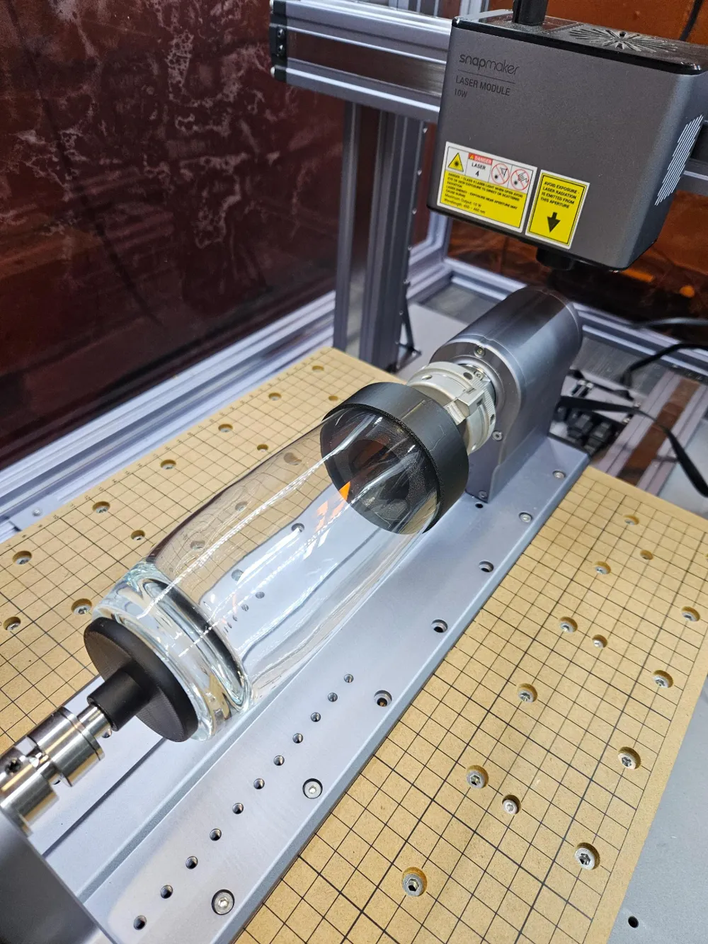 Snapmaker rotary tool glass adapter by MWDesign - MakerWorld