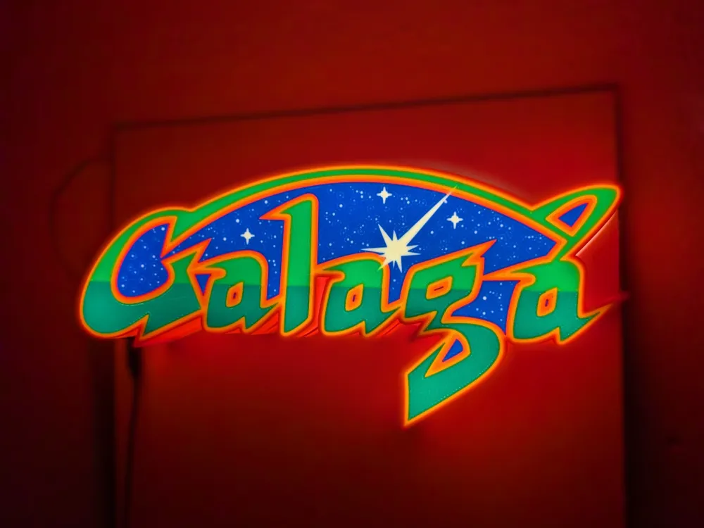 Galaga Logo Lightbox - Free 3D Print Model - MakerWorld