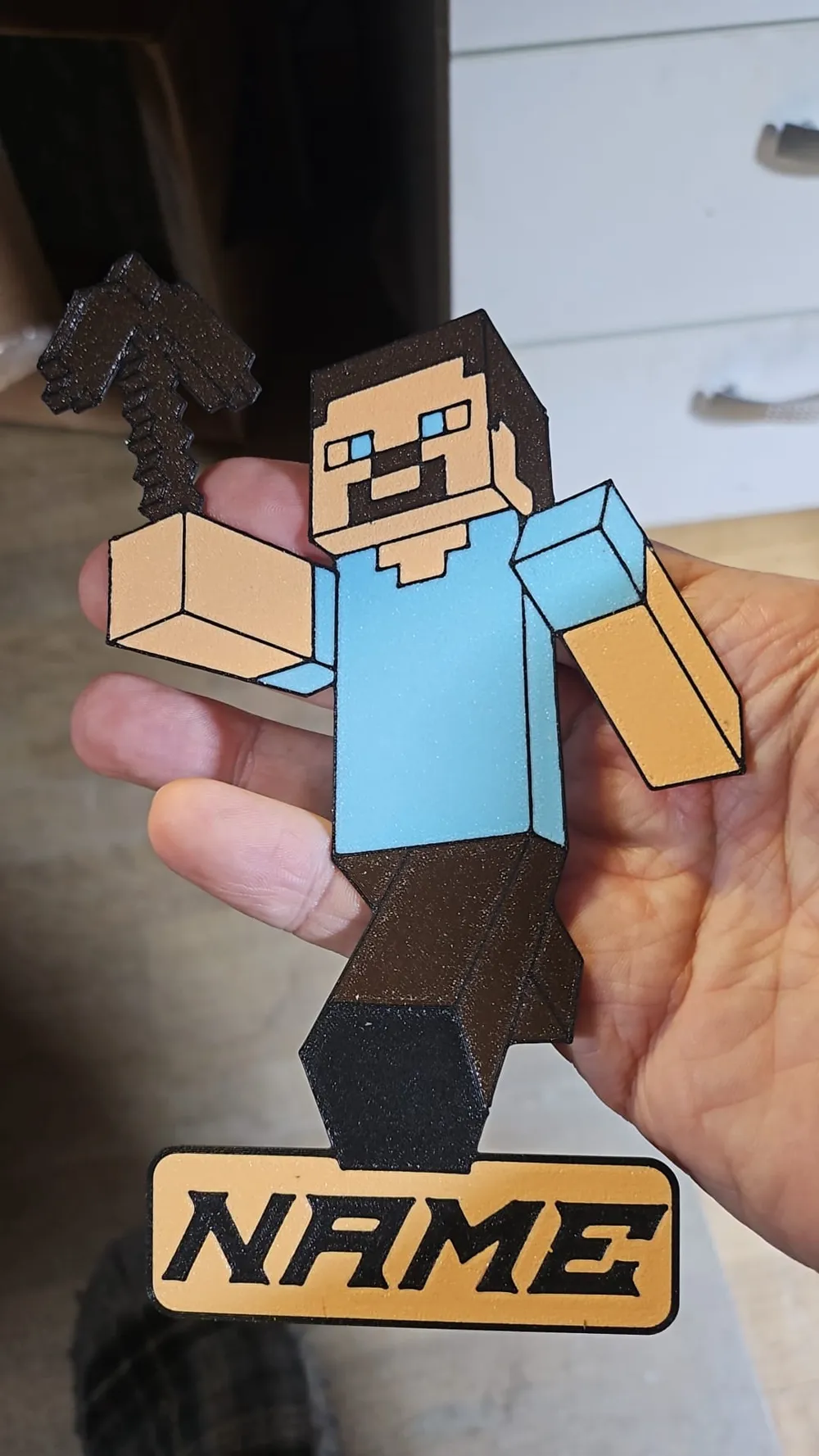 Minecraft Steve - your name by davinchi2000MakerWorld: Download Free 3D ...