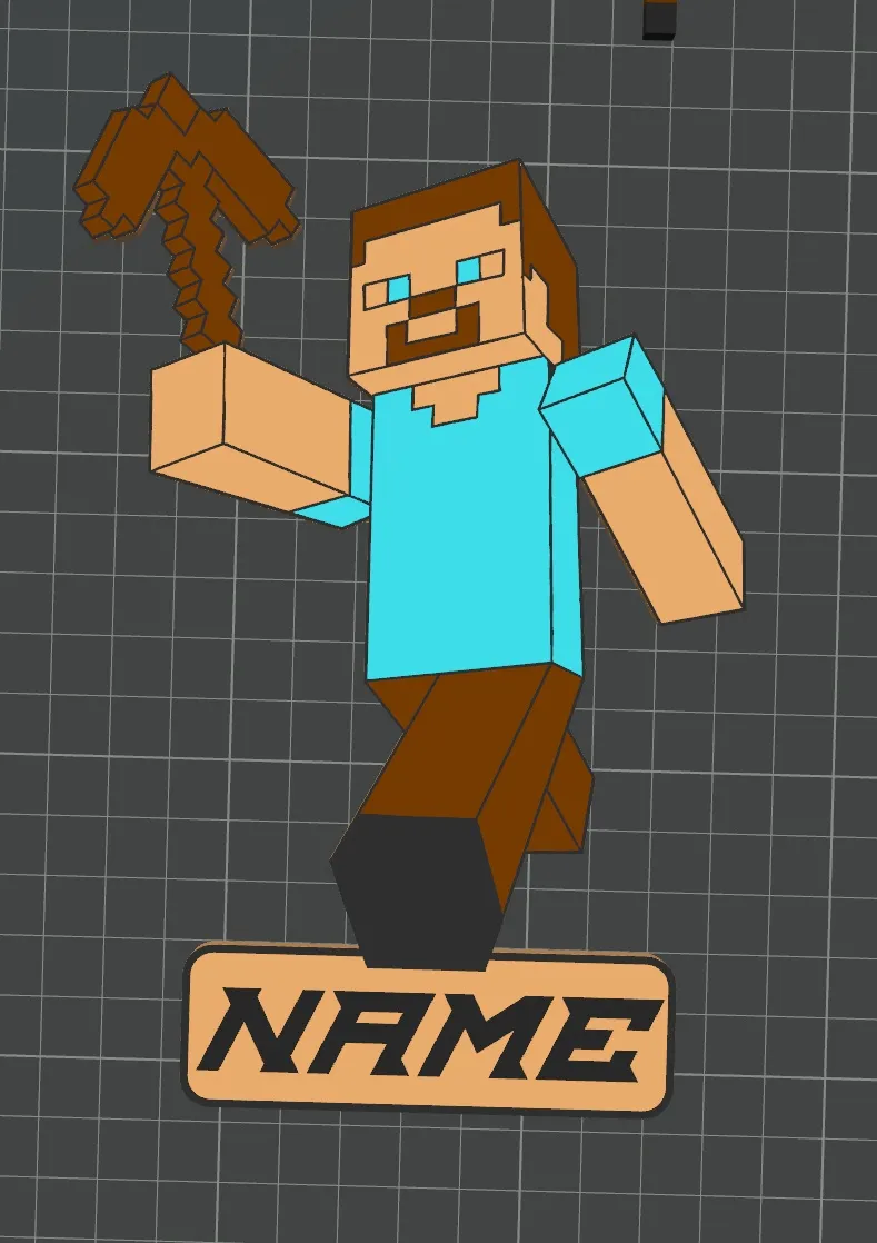 Minecraft Steve - your name by davinchi2000MakerWorld: Download Free 3D ...