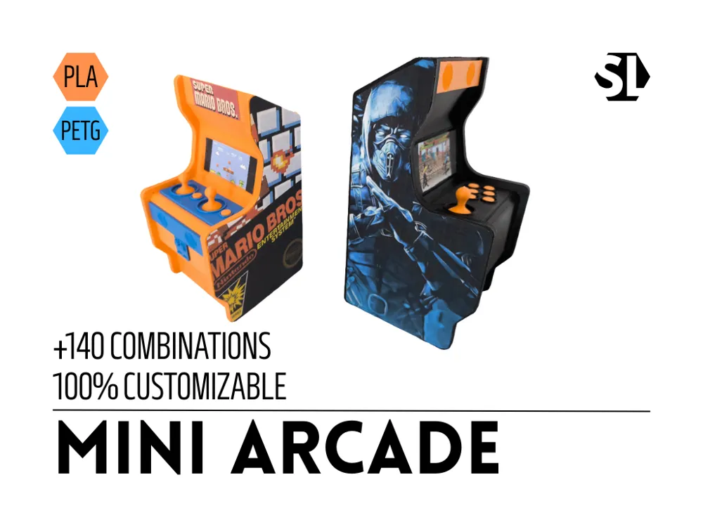 MINI ARCADE 100% CUSTOMIZABLE by SaxLert MakerWorld: Download Free 3D ...