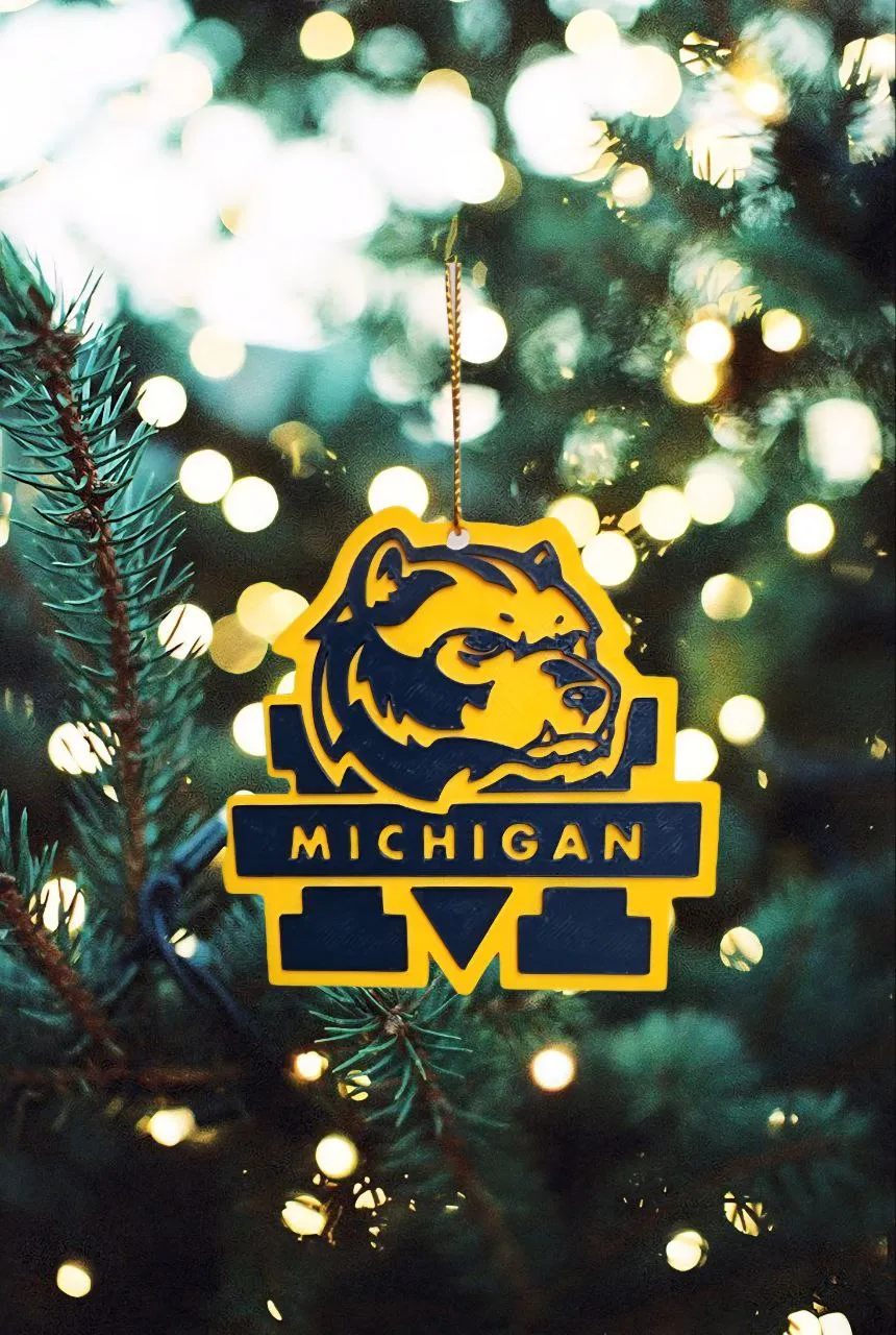 Michigan Wolverines Christmas Ornament by RS MakerWorld: Download Free ...