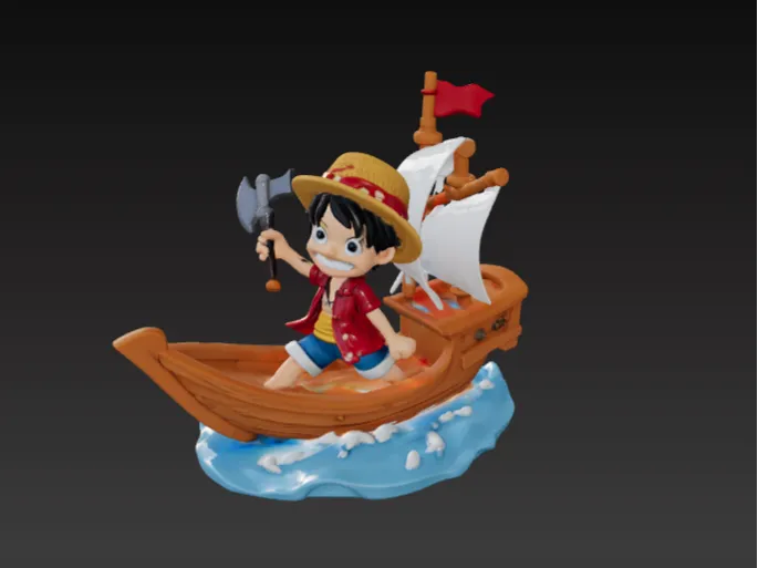 Luffy Pirate Ship Figurine by Neoflix3d - MakerWorld