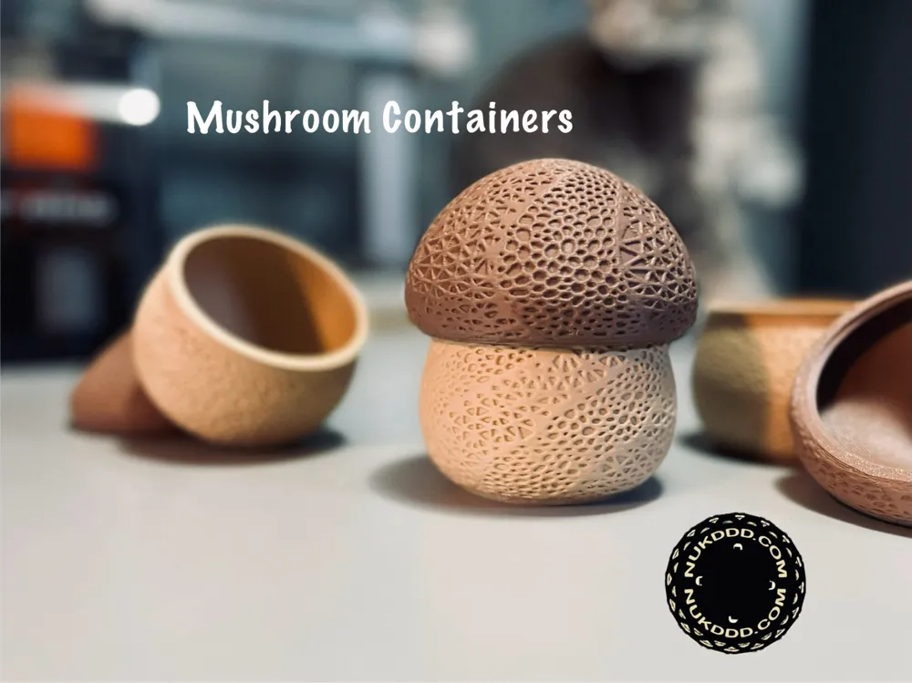 Mushroom Container and Lamp by NUKDDD MakerWorld: Download Free 3D Models