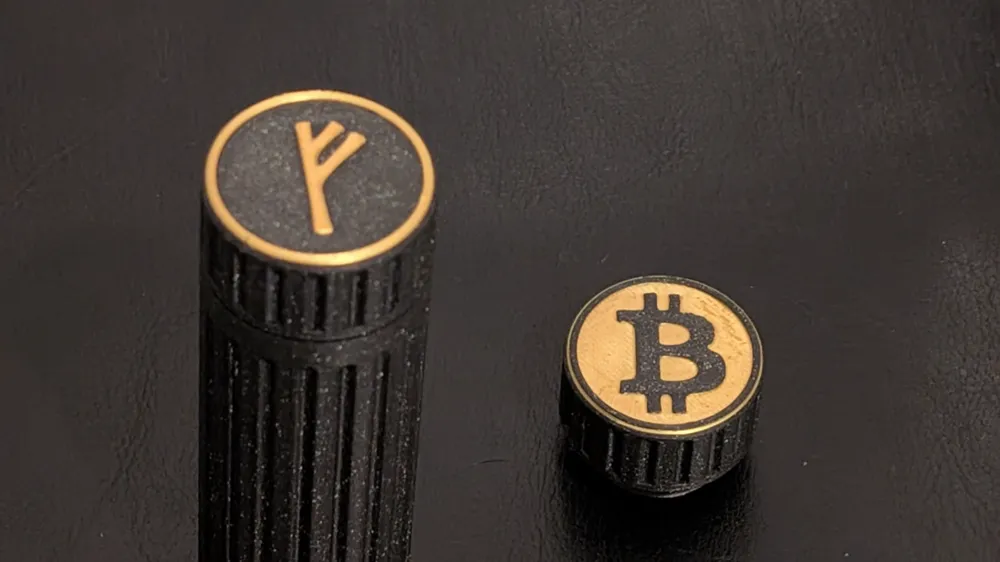 Ledger Nano X Seguro Motivacional Bitcoin (BTC) & Fehu Rune por ZuSanLi ...