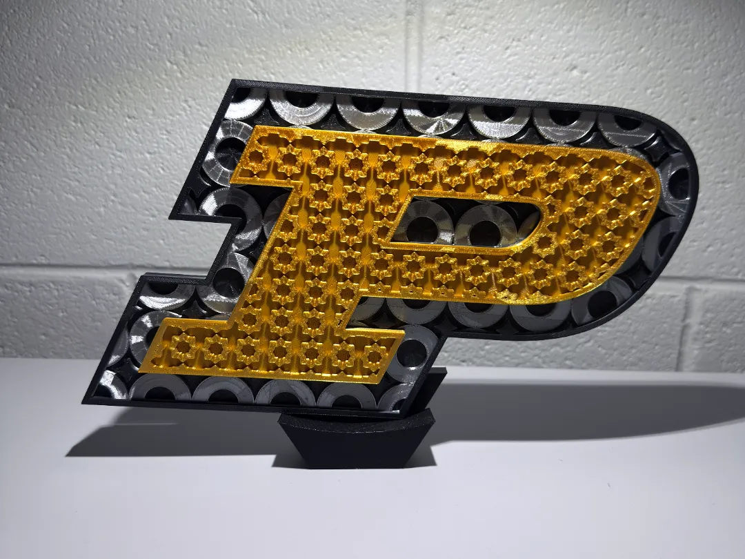 Purdue 'P' Mini Dimensional Mosaic - Free 3D Print Model - MakerWorld