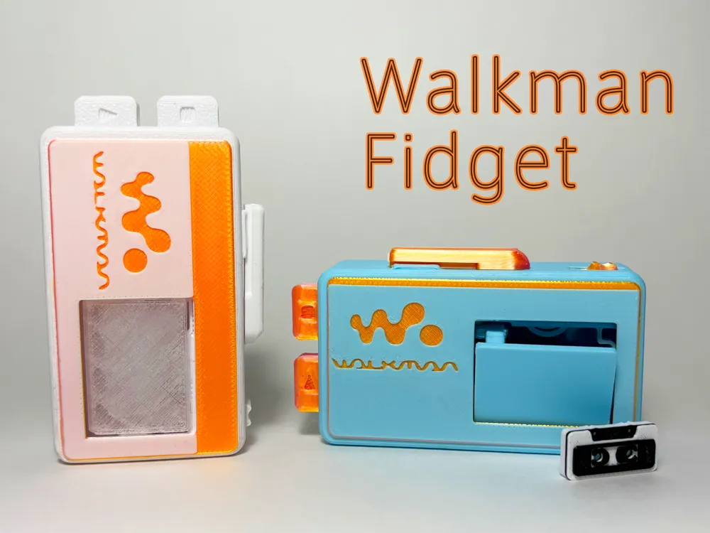 Fidget – Walkman Cassette Music Player Toy - Free 3D Print Model ...