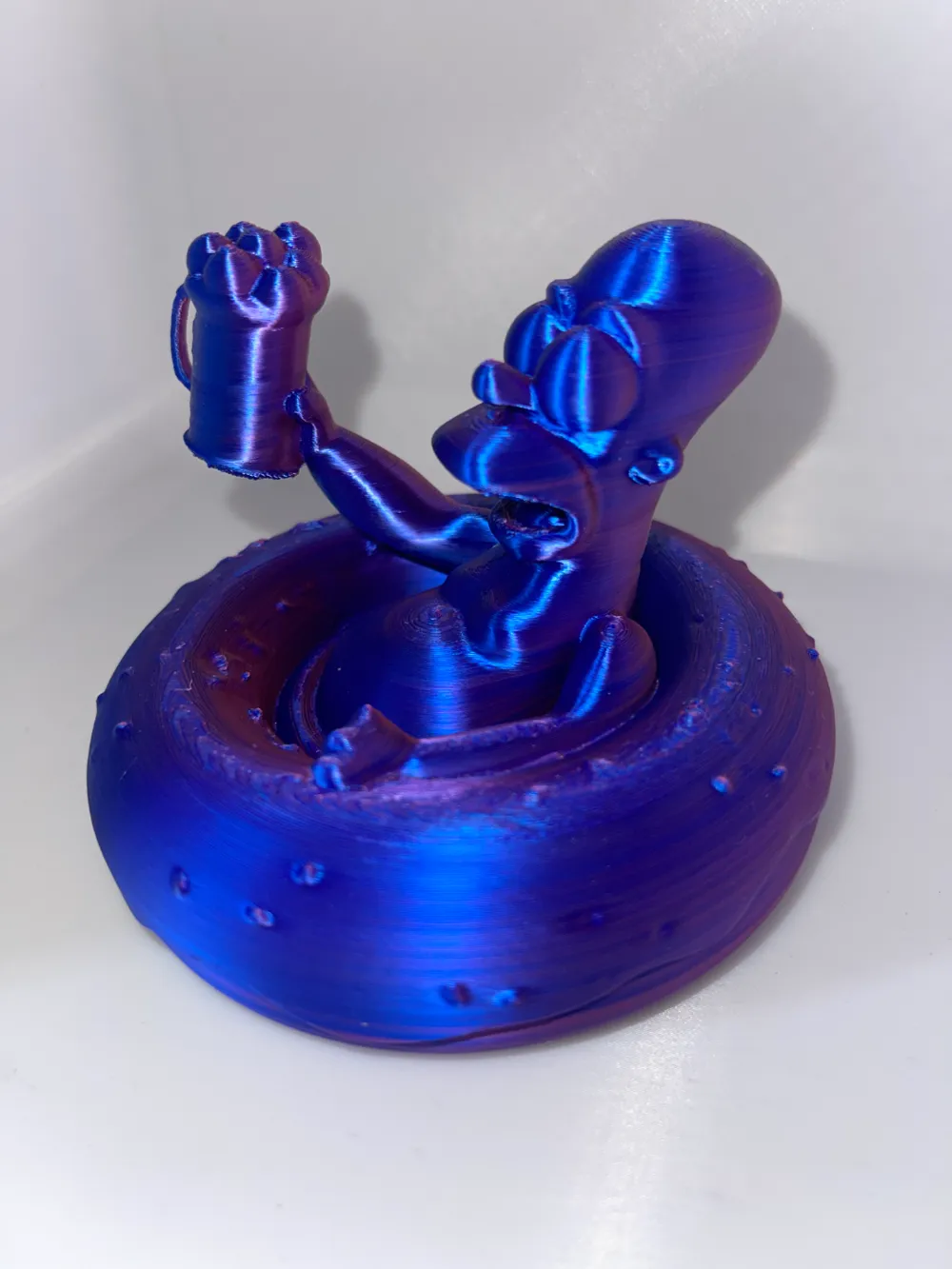 Homer Simpson on a Donut Float with Beer by Neoflix3dMakerWorld ...