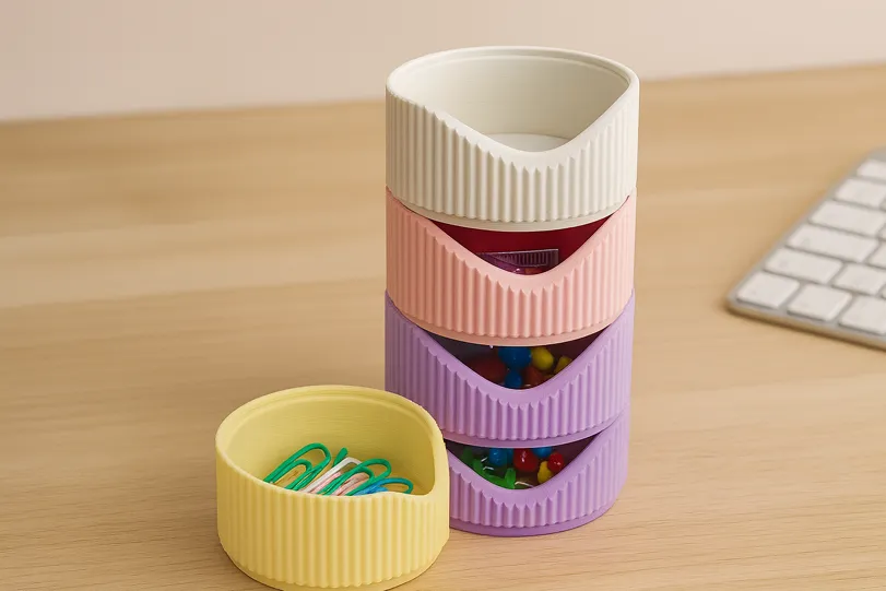 Stackable modular desktop organizer - Free 3D Print Model - MakerWorld