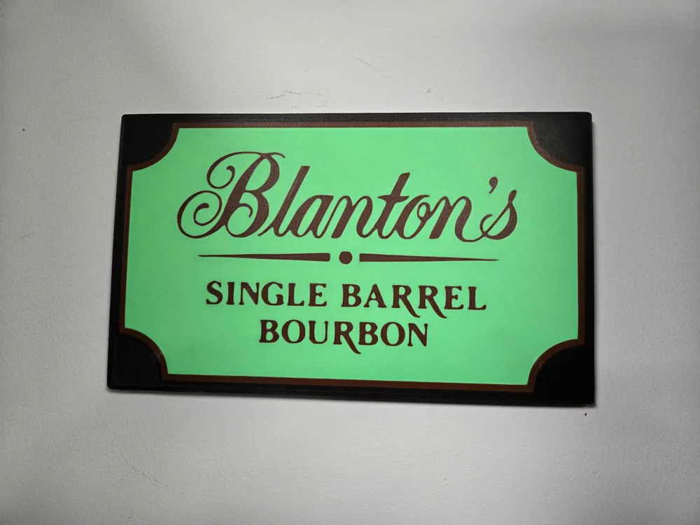Blanton's Bourbon Sign - Free 3D Print Model - MakerWorld