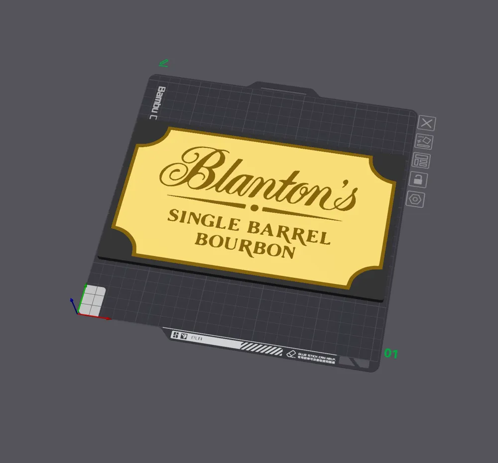 Blanton's Bourbon Sign - Free 3D Print Model - MakerWorld