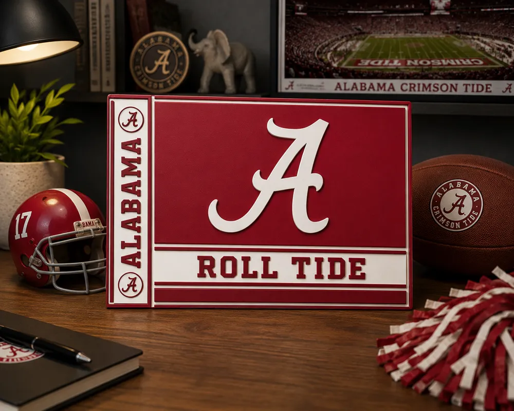 Alabama Roll Tide Flag - Free 3D Print Model - MakerWorld