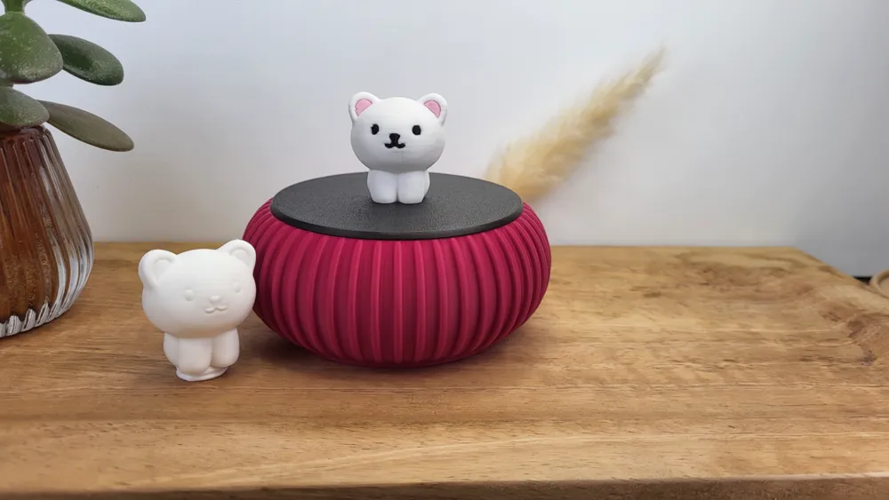 Stackable Box - Cute Animal Knob Bear by Art Design. 3D - MakerWorld