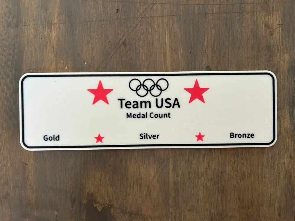 Olympics - Team USA Track Medal Count Track Sign by Chadgetsbored 3D ...