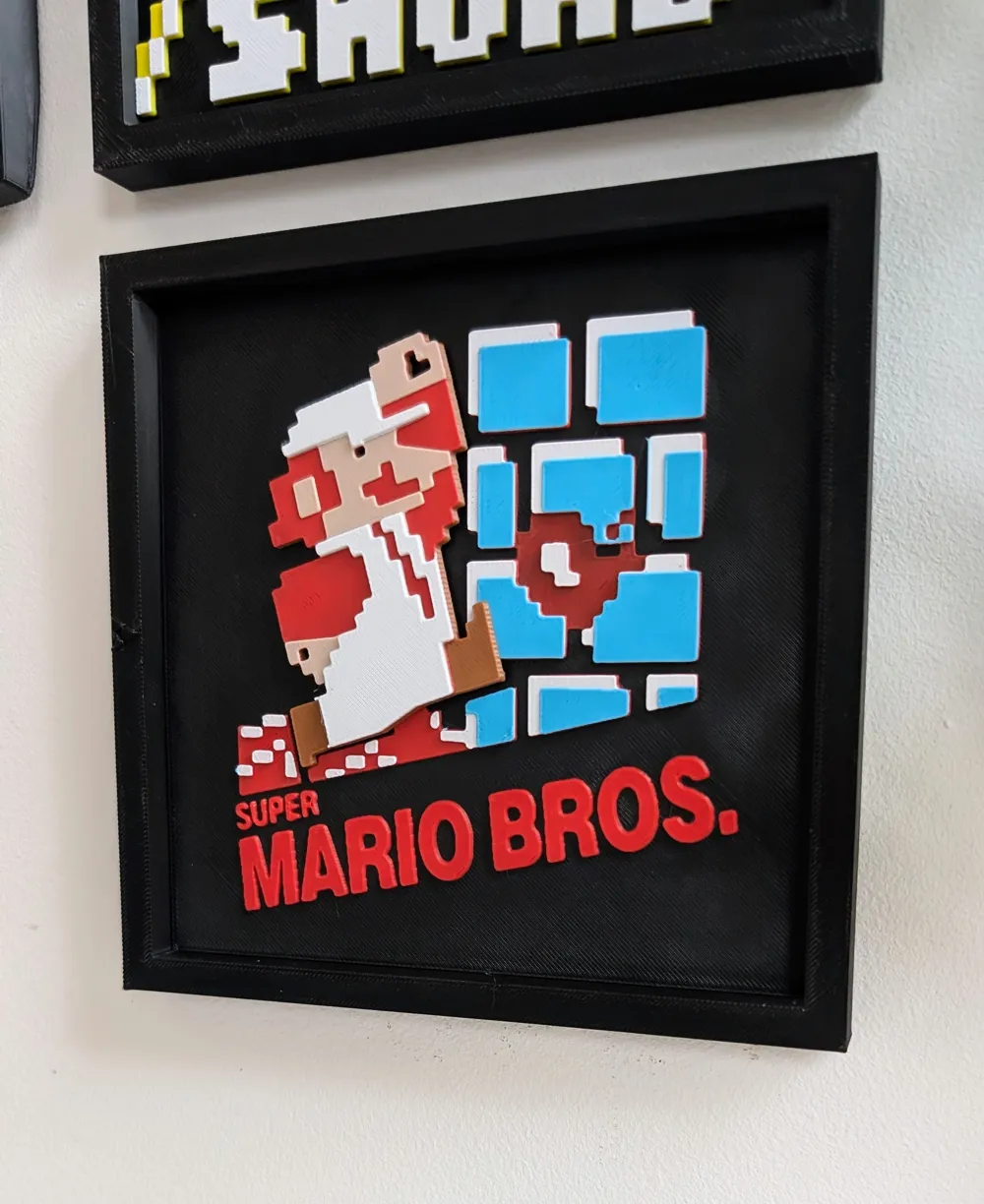 Arte de pared Super Mario Bros NES - Modelo de impresión 3D gratuito ...