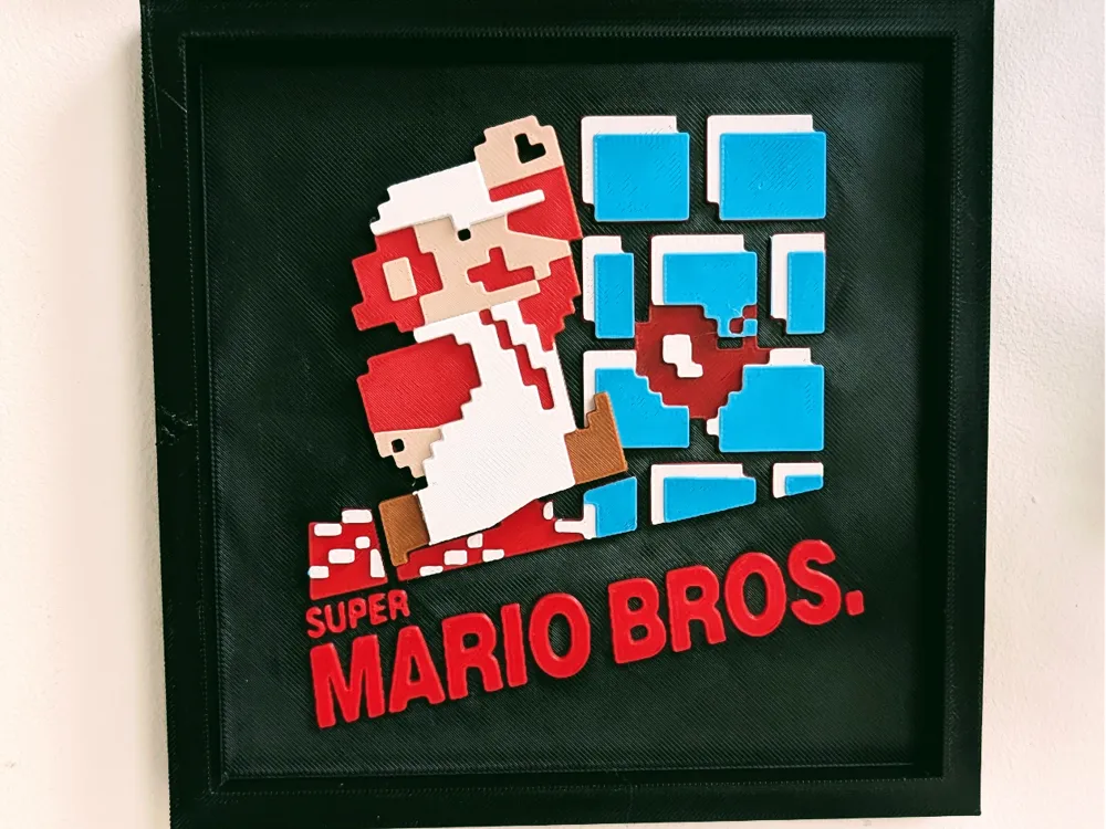Arte de pared Super Mario Bros NES - Modelo de impresión 3D gratuito ...