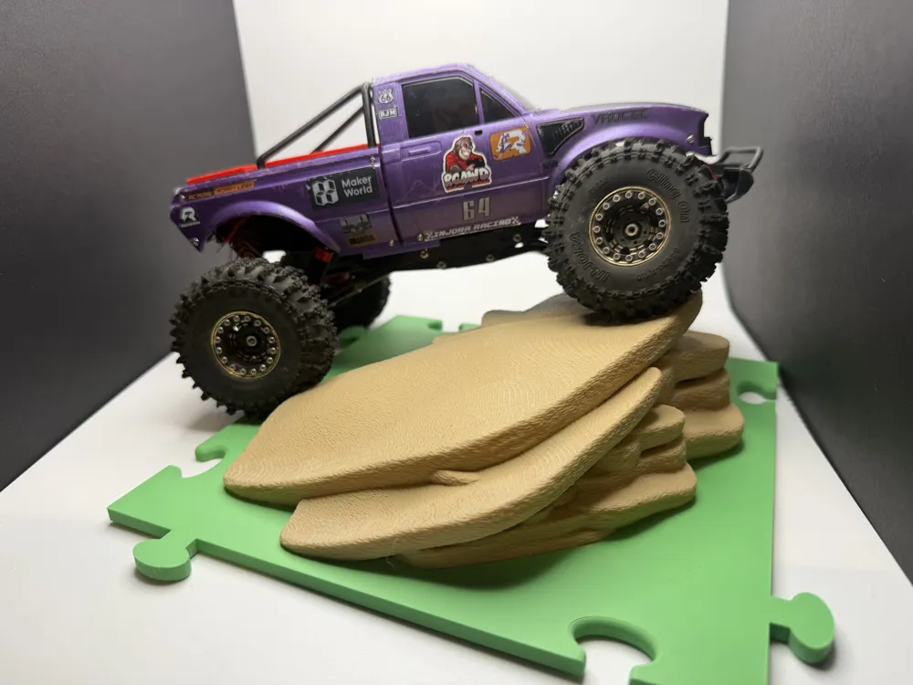 RC Crawling Course - Large Flat Rocks - Free 3D Print Model - MakerWorld