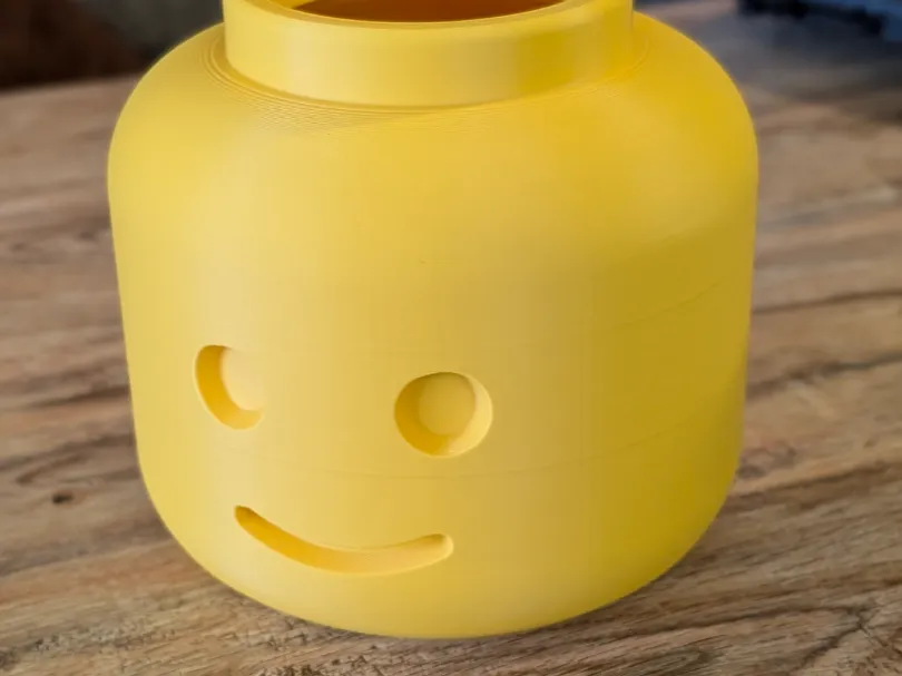 brick head succulent pot vase planter NO AMS - Free 3D Print Model ...