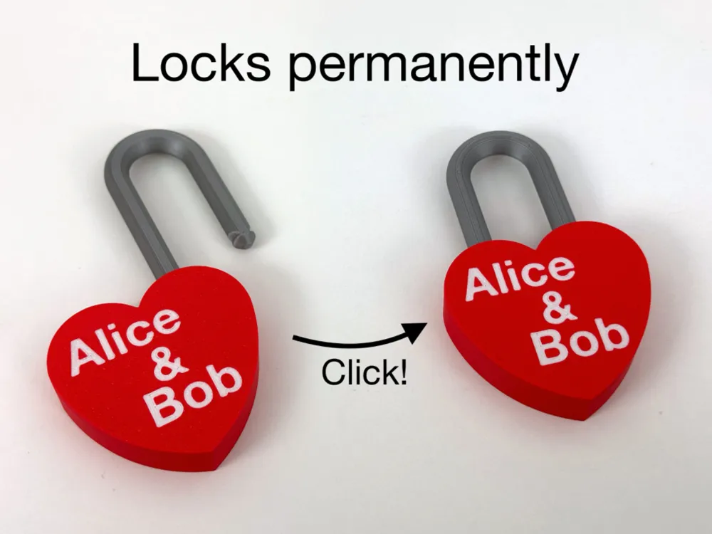 Permanent Love Lock - Free 3D Print Model - MakerWorld