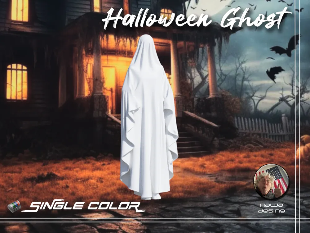 Halloween Ghost by Kawa MakerWorld: Download Free 3D Models