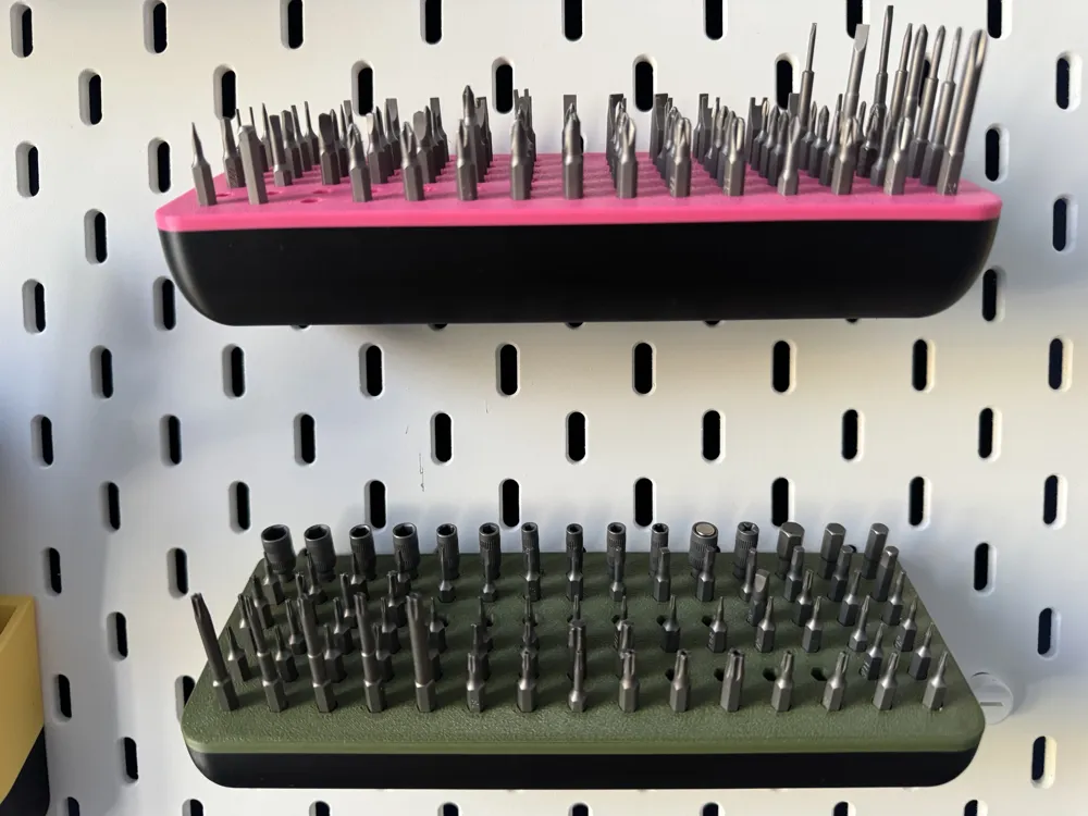 Skadis 4mm Hex Bit Holder – 90 Precision Bits - Free 3D Print Model ...