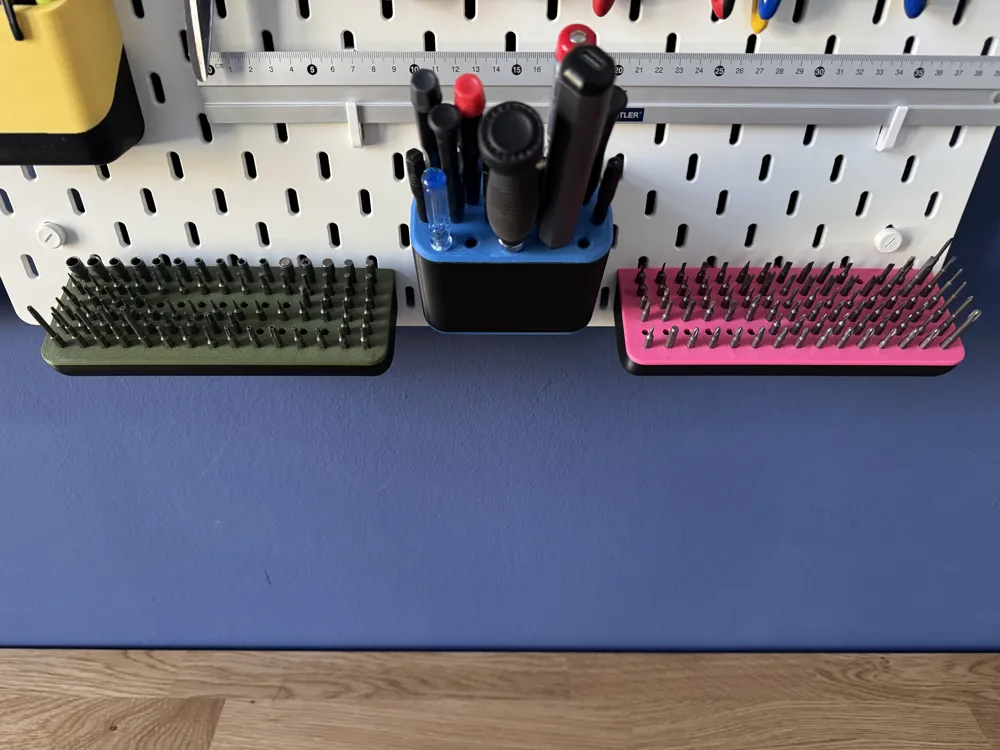 Skadis 4mm Hex Bit Holder – 90 Precision Bits - Free 3D Print Model ...