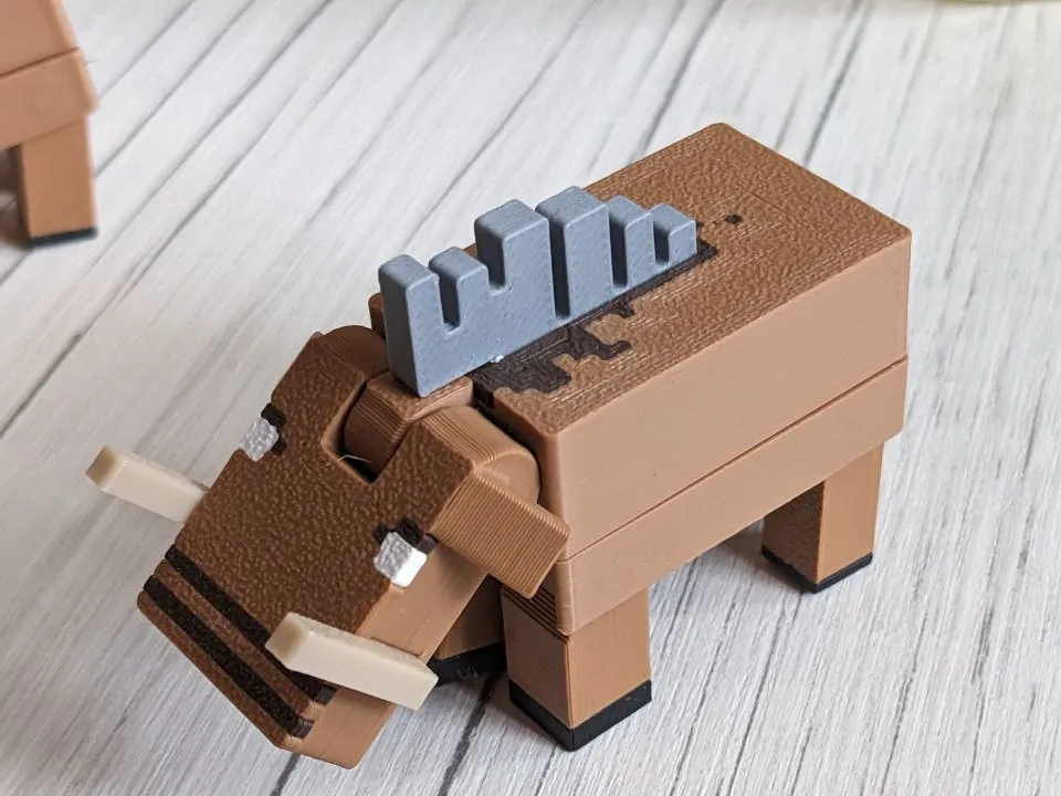 Minecraft Hoglin Articulated by kirimba MakerWorld: Download Free 3D Models