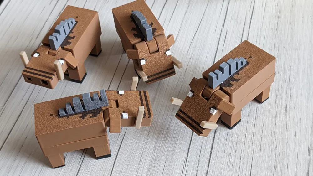 Minecraft Hoglin Articulated by kirimba - MakerWorld