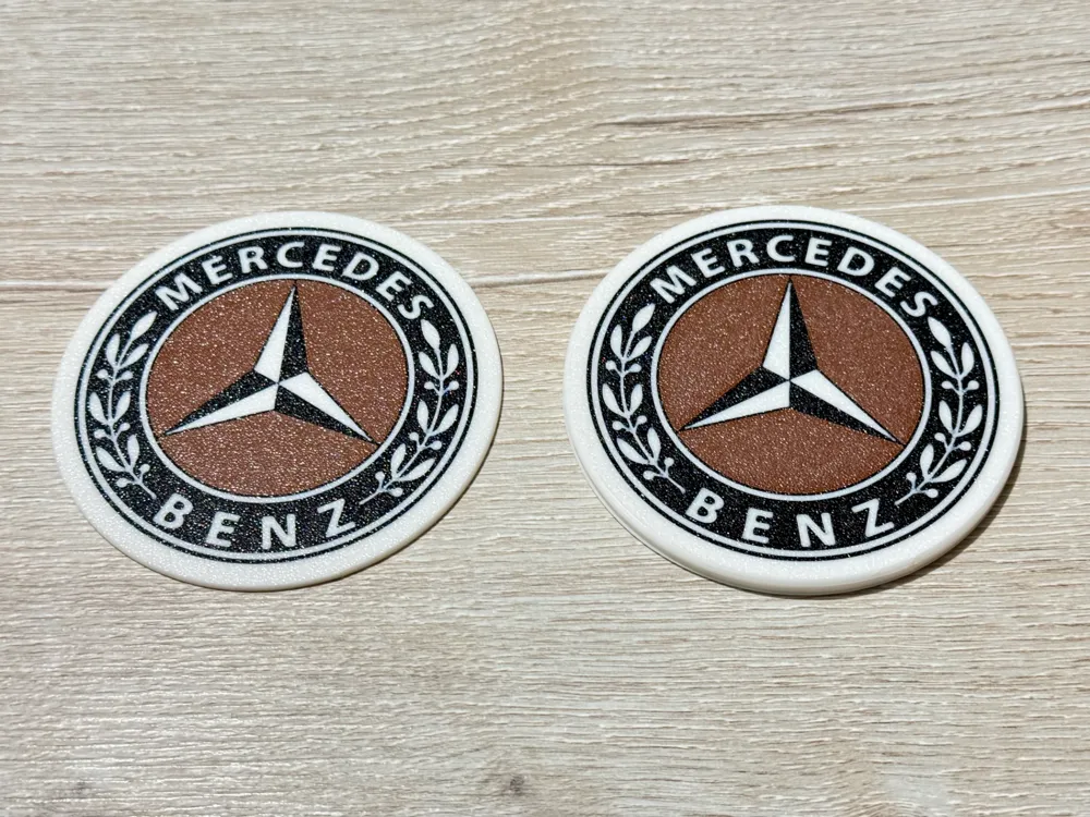 coaster with mercedes logo by sgenos - MakerWorld
