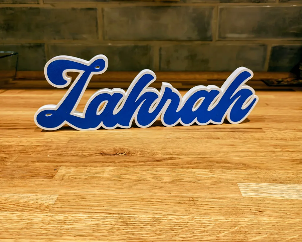 60's Funky Font ***ZAHRAH** - Free 3D Print Model - MakerWorld