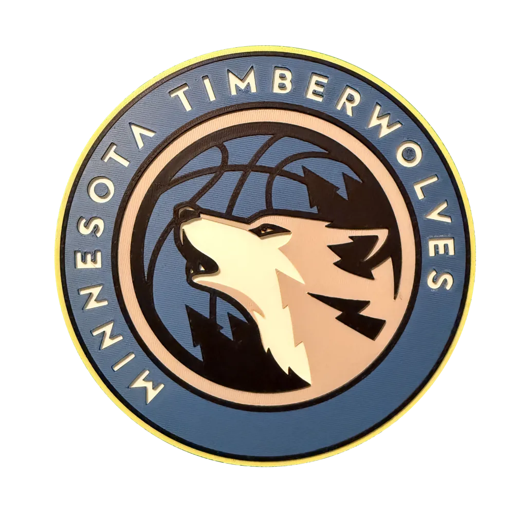 Minnesota Timberwolves NBA LOGO - COASTER/SIGN - Free 3D Print Model ...