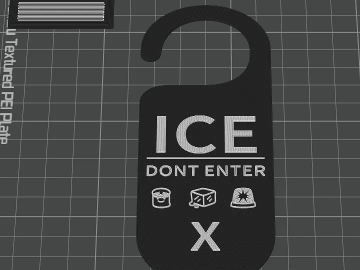 Ice Dont Enter Sign - Free 3D Print Model - MakerWorld