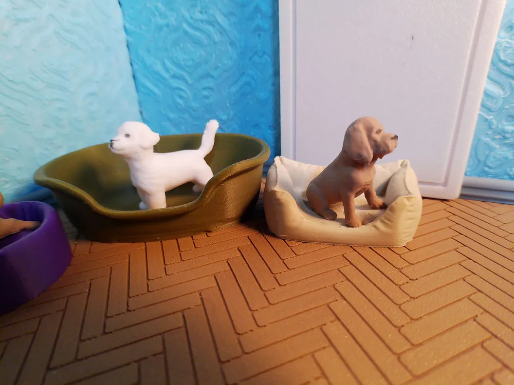 Dollhouse - Assortment of Dog Beds / Baskets - Free 3D Print Model ...