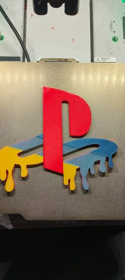 Dripping Playstation Logo Wallart by PRBE3D - MakerWorld