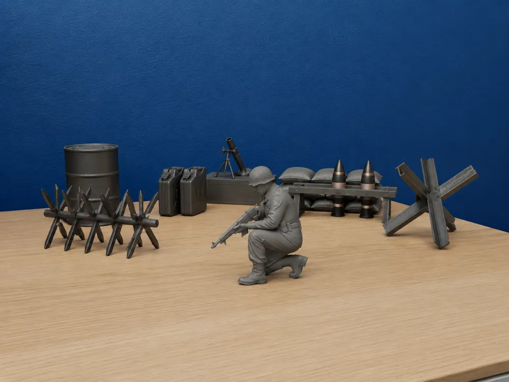 WWII German Infantry Soldier - Free 3D Print Model - MakerWorld